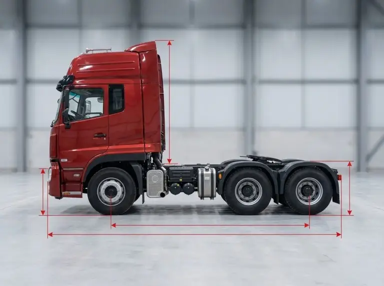 Dimensiones del camión tractor Shacman: tamaño F3000/X3000/H3000 ...